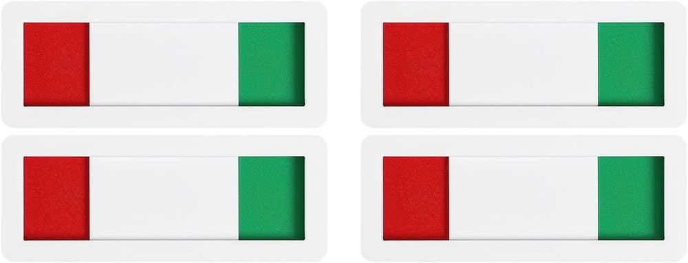 Sliding Status Indicators - RED/GREEN Status - (1.5"x4")