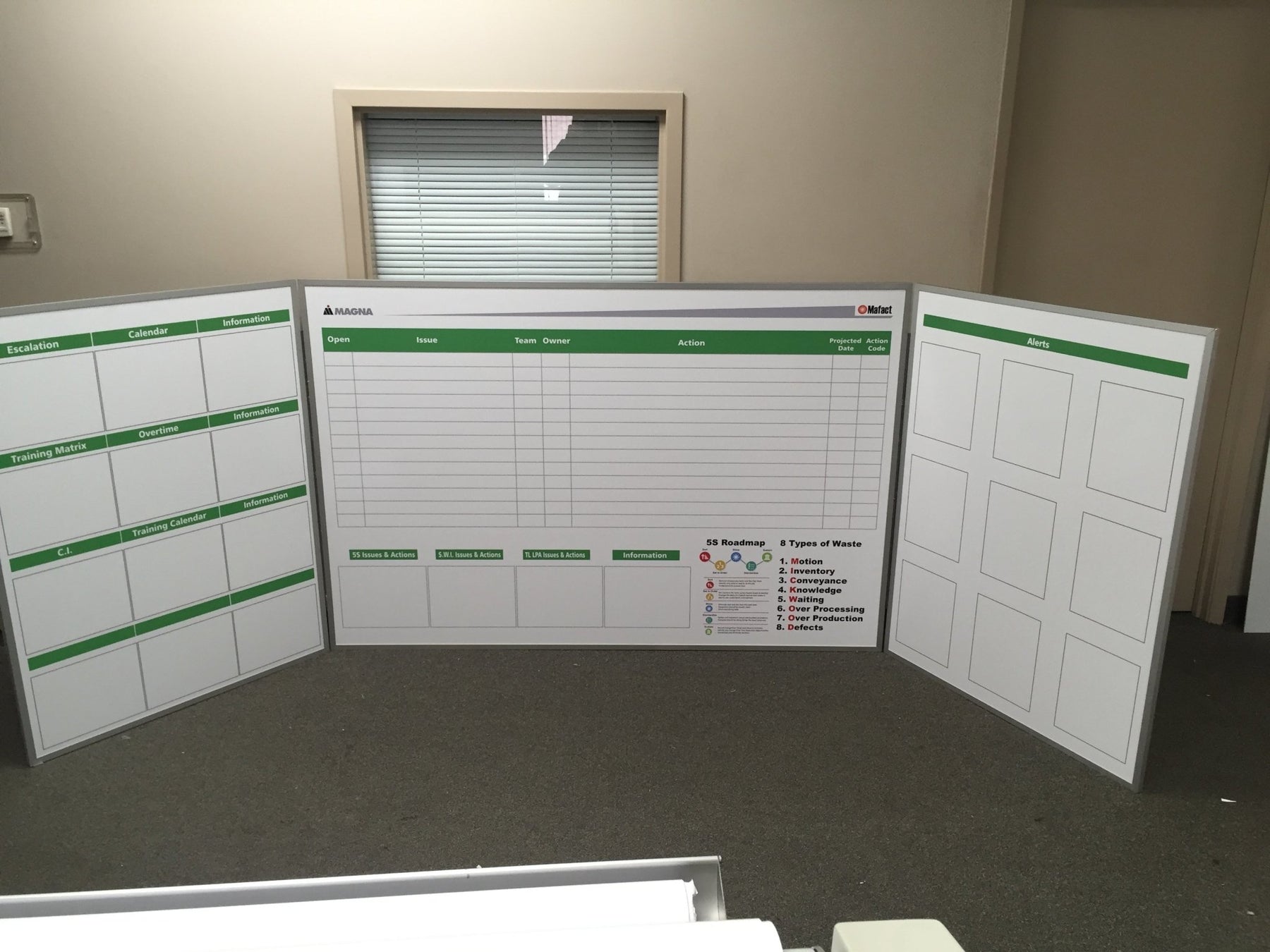 GET FREE DESIGN | 3-Panel Triple Display Whiteboard | Dry Erase, Magne