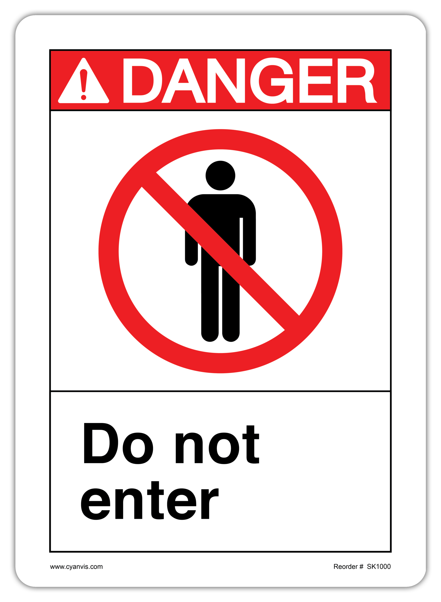 High quality ANSI - Danger safety sign – CYANvisuals.com