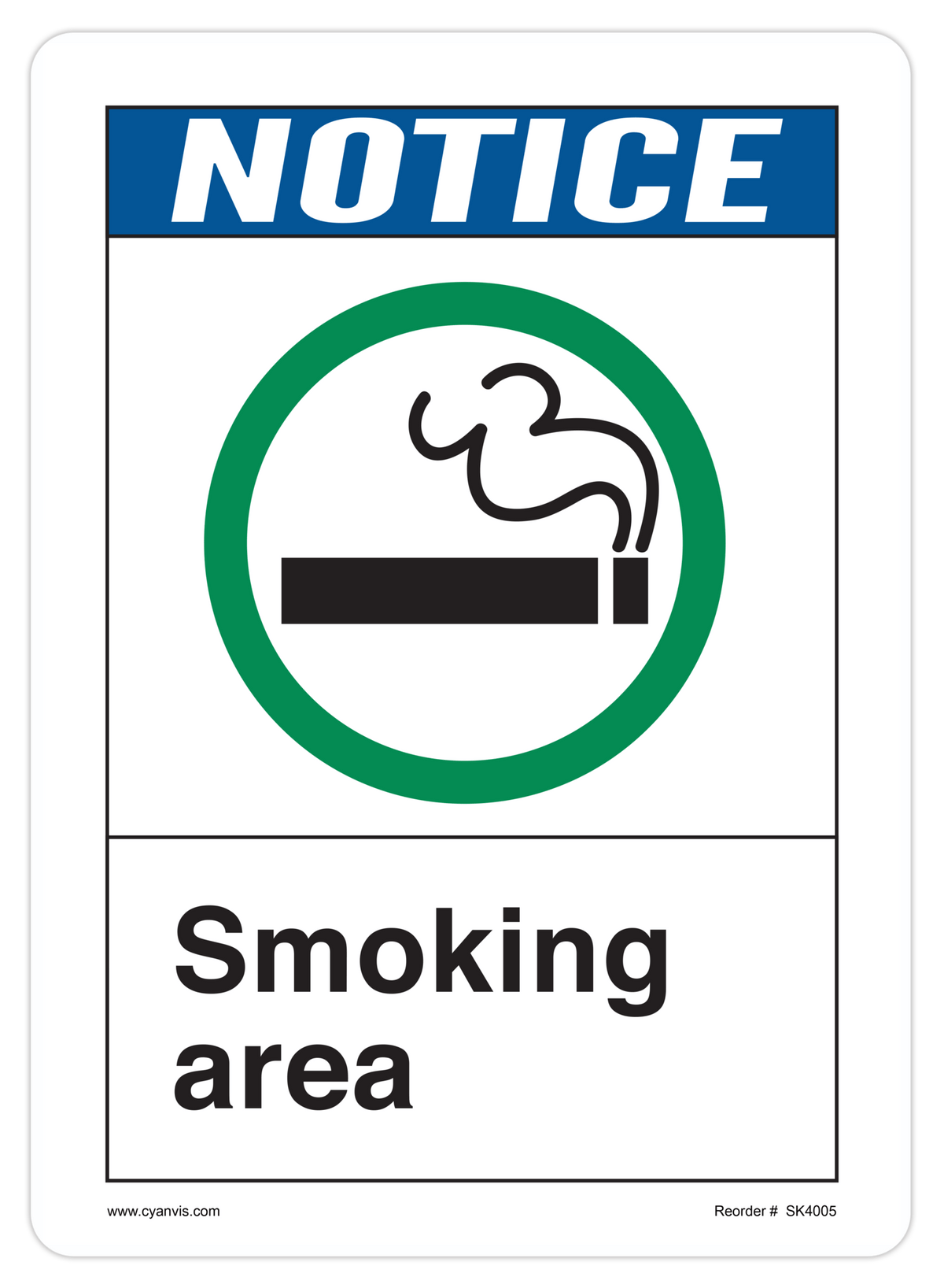 High quality ANSI - Notice safety sign