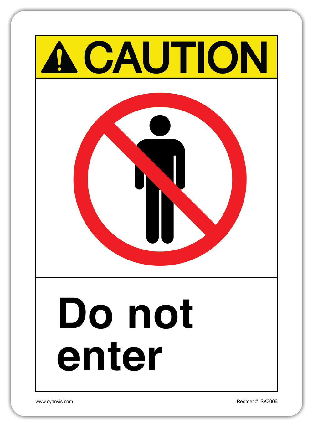 High quality ASNI - Caution safety sign