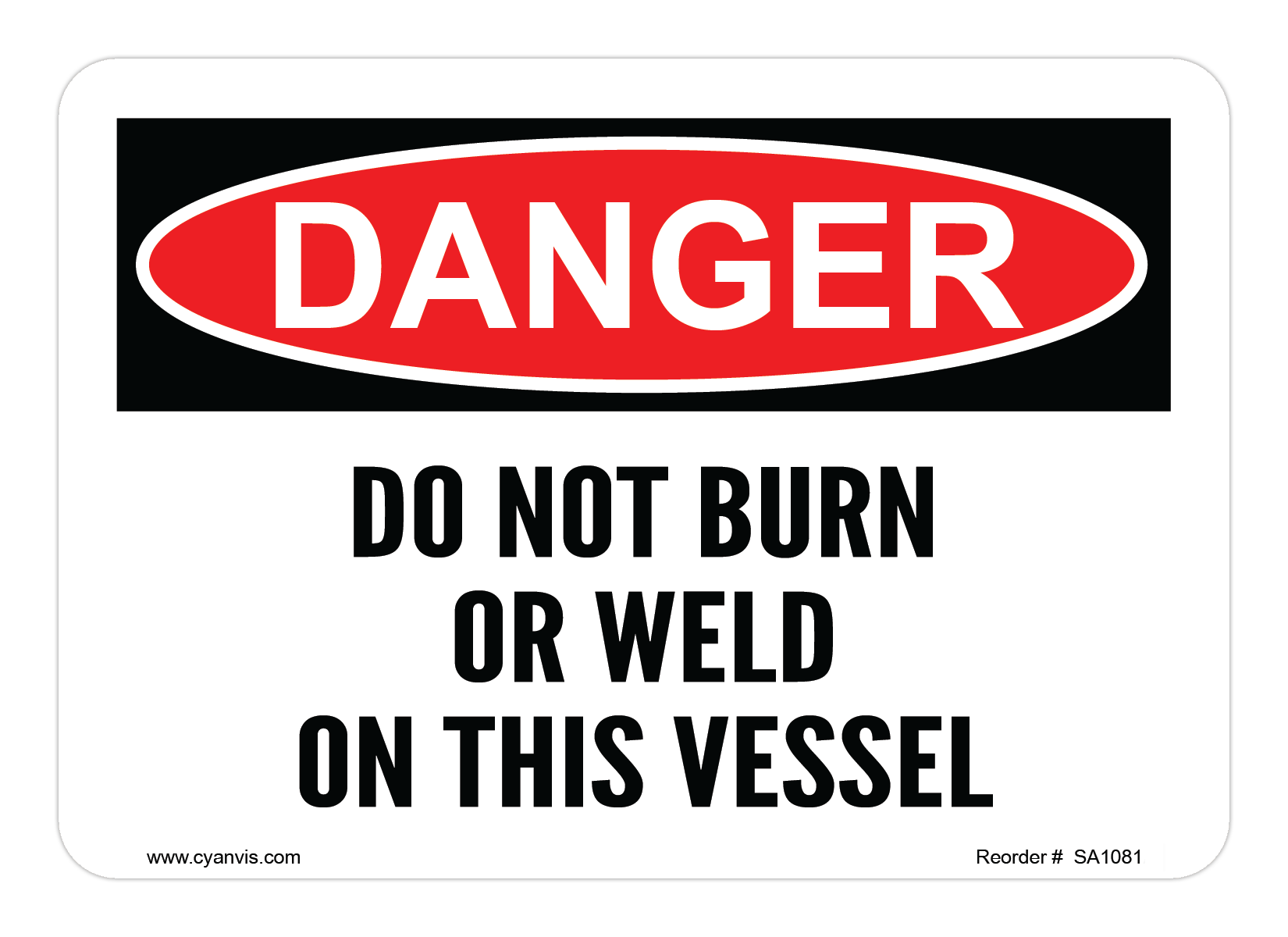 High quality Danger safety sign
