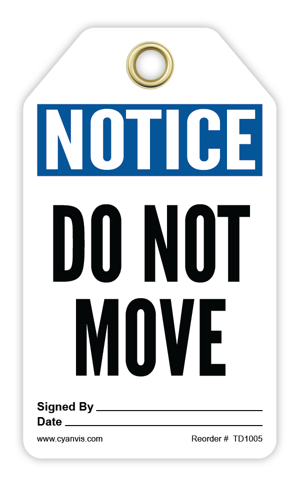 High quality Notice safety tag – CYANvisuals.com