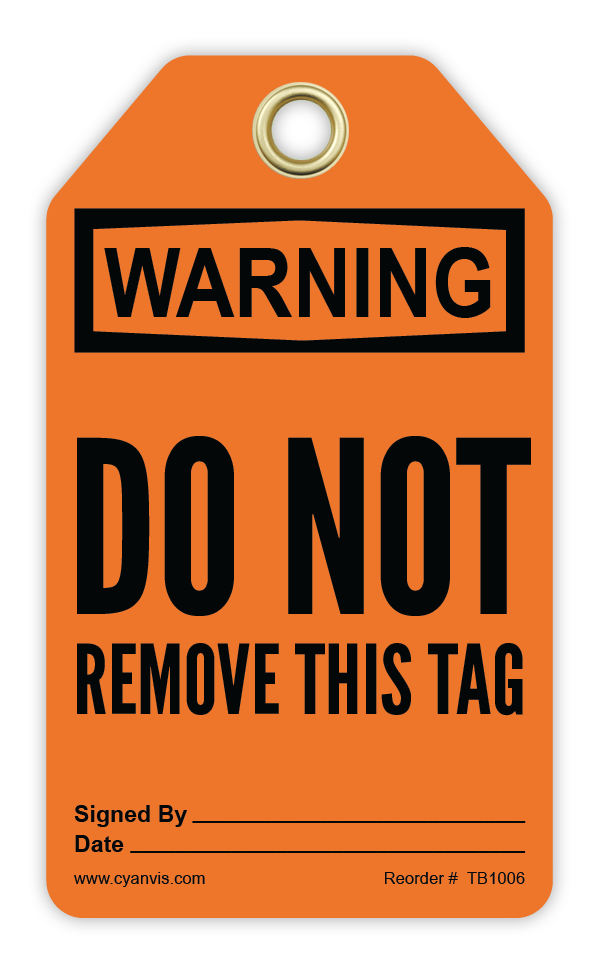 High quality Warning safety tag